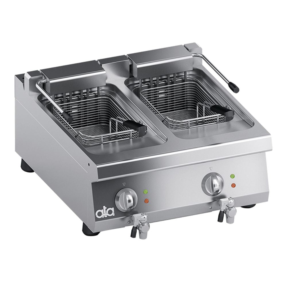 Friteuza profesionala dubla 2 x 11 Litri, electrica, 17,4 kW - ATA Ita – eurogastro.ro