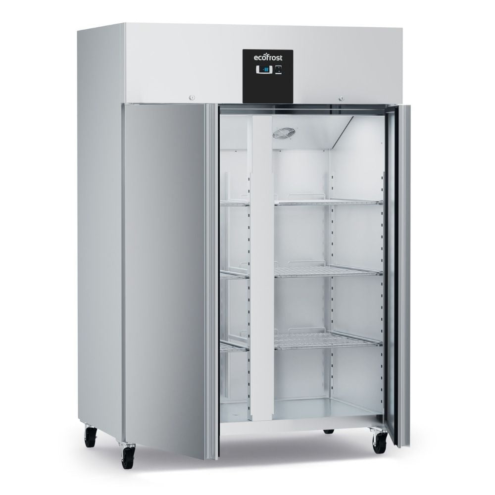 Frigider inox cu 2 usi, +2 / +8ºC, 1200 Lt., racire statica, agent fri ...