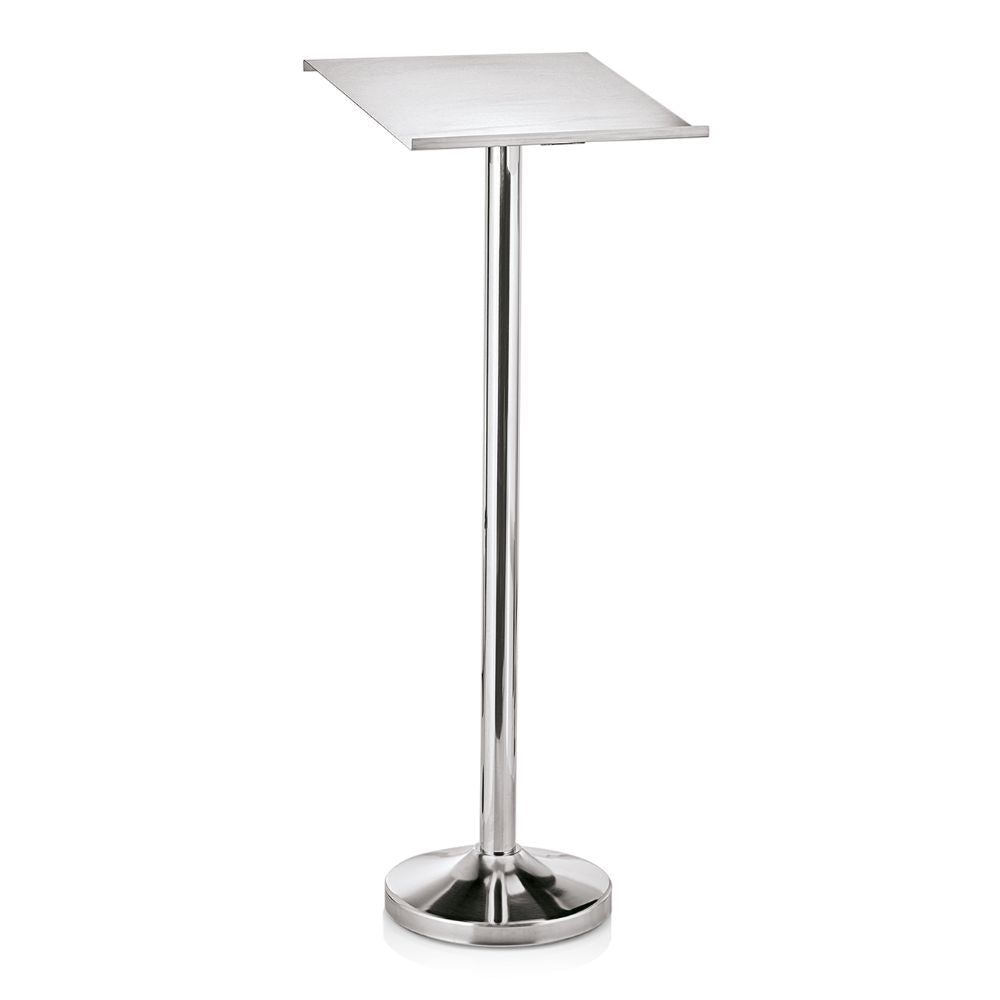 Suport meniu, stand prezentare inox,44x34xH118 cm – eurogastro.ro